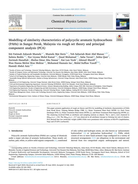 Pdf Modelling Of Similarity Characteristics Of Polycyclic Aromatic Hydrocarbons Pahs In