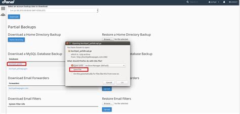how to backup mysql database in cpanel