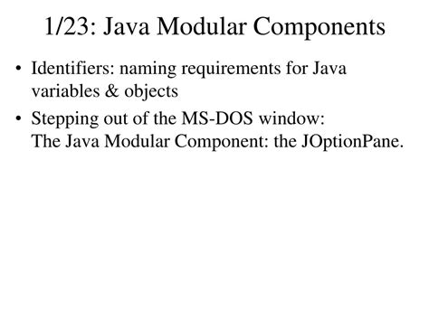 PPT Java Modular Components PowerPoint Presentation Free Download ID