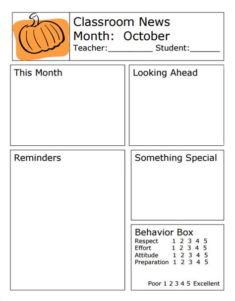 Free 9 Sample Classroom Newsletters In Pdf Ms Word Psd Html