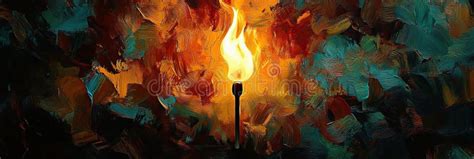Conceptual Lit Match With A Flame Illustration Stock Illustration