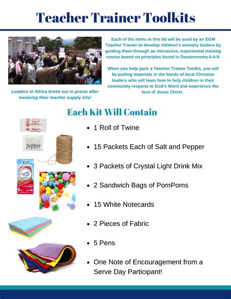 Teacher Trainer Toolkits 1 Every Generation Ministries