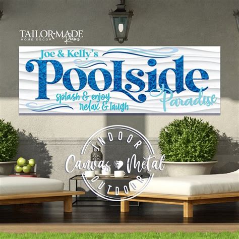 Pool And Patio Sign Pool Signs Swimming Pool Sign Pool Deck Last Name