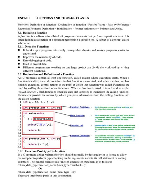 Unit 3 Notes Programming In C Pdf Pointer Computer Programming