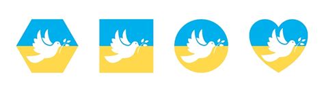 비둘기 평화의 상징이 있는 우크라이나 국기 우크라이나를 위해 기도해 주십시오 우크라이나를 위한 평화 우크라이나의 국가 상징입니다