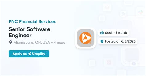 Senior Software Engineer Pnc Financial Services Simplify Jobs