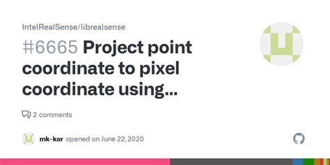 Project Point Coordinate To Pixel Coordinate Using Matlab · Issue 6665