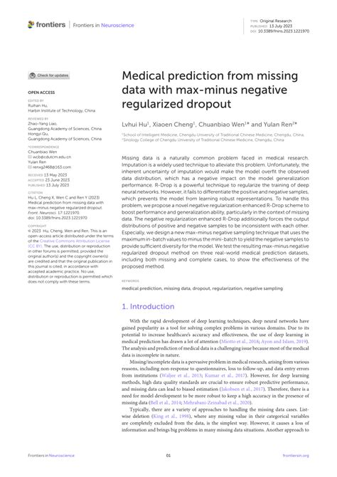 Pdf Medical Prediction From Missing Data With Max Minus Negative