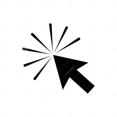 Cursor Line Icon Vector Symbol In Trendy Flat Style On White Background Click Arrow Stock