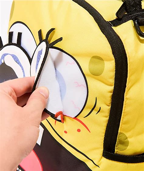 Sprayground X Spongebob Squarepants Patch Eyes Backpack Zumiez