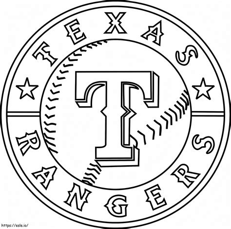 Texas Rangers Logo Coloring Page