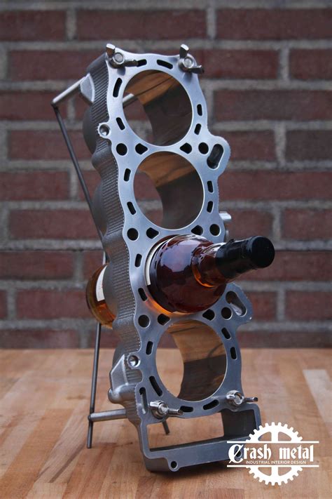 Repurposed Furniture Engine Block Wine Rack Diy Car Parts Decor