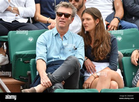 Actor Philippe Caroit And His Daughter Blanche Attend The French Tennis Open At Roland Garros