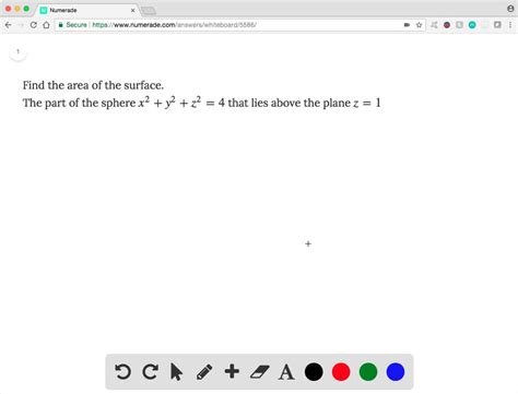 Solved Find The Area Of The Surface The Part Of The Sphere X 2 Y 2