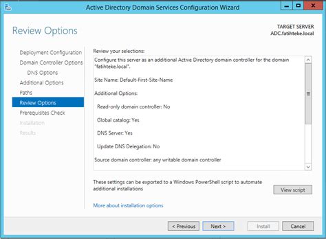 Server 2012de Additional Domain Controller Adc Kurulumu