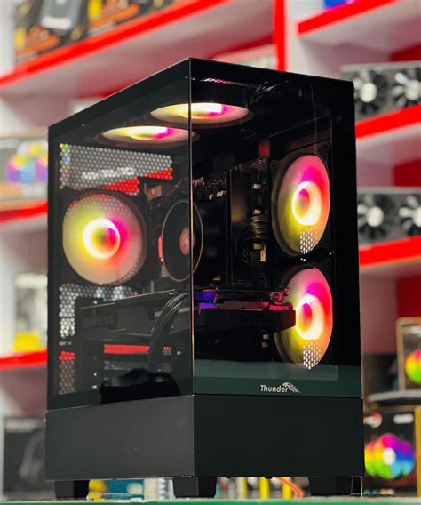 Thunder Black Fox Pc Case Matx With 3 Fans Amd House Pc Gaming Thunder Black Fox Pc Case Matx With 3 Fans Amd House Pc Gaming