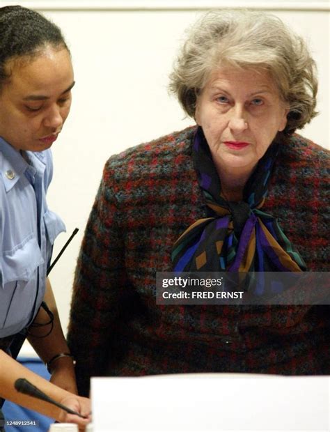 Former Bosnian Serb President Biljana Plavsic Is Escorted By A Un
