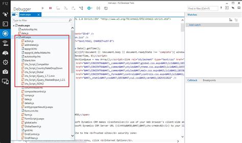 Dynamics Crm 2011 Javascript Debugging In Internet Explorer 11 Microsoft Dynamics Crm Blog