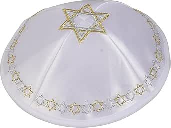 Kippah Hat For Men Traditional Embroidered Polyester Skull Cap