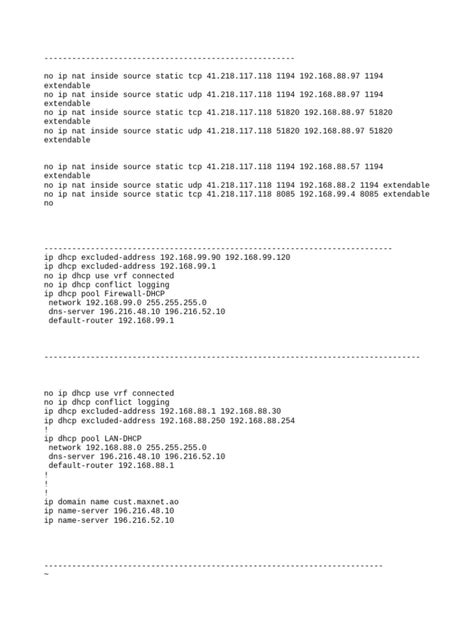 Nat Config Pdf