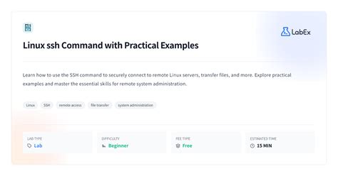 Linux Ssh Command With Practical Examples Labex