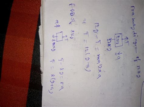 5 16 Two Masses 8 Kg And 12 Kg Are Connected The Two Ends Of A Light