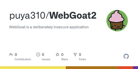 Github Puya310webgoat2 Webgoat Is A Deliberately Insecure Application