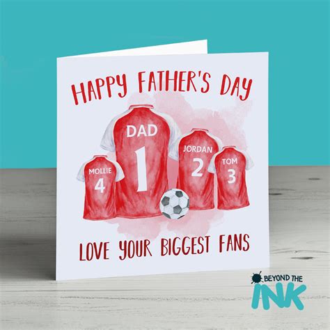 Personalised Fathers Day Card Football Card For Daddy Etsy Uk