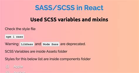 React With Scss Template Example Codesandbox