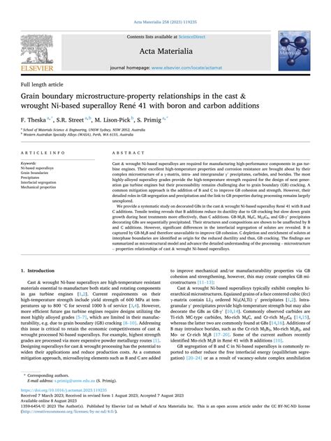 Pdf Grain Boundary Microstructure Property Relationships In The Cast