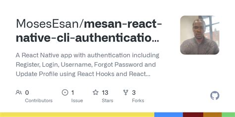 Github Mosesesanmesan React Native Cli Authentication App A React