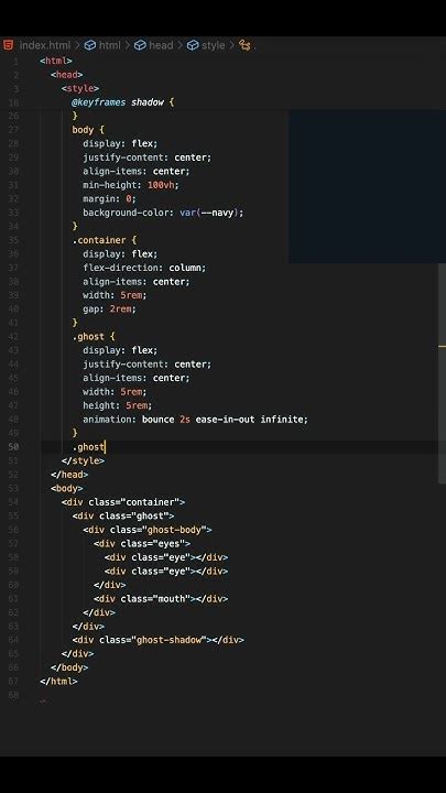 💻 Halloween Cute Ghost Animation 👻 Html Css Youtube