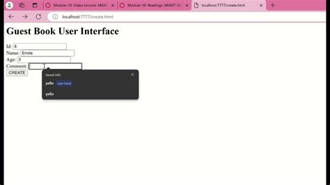 Basic Ui Guestbook Youtube