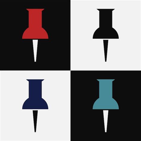 Premium Vector Pin Icon Pushpin Vector