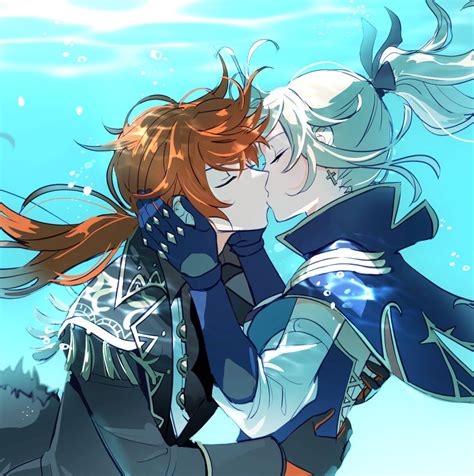 Jean And Diluc Genshin Impact Drawn By Rome Romedo Danbooru