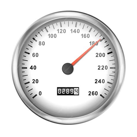 Premium Vector Realistic Speedometer Realistic Glossy Rounded Buttons With Speedometer Vector