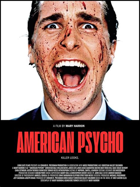 American Psycho Alternative Movie Poster Art Print Cult Classic Home