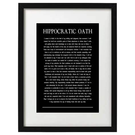 The Hippocratic Oath Art Print Etsy
