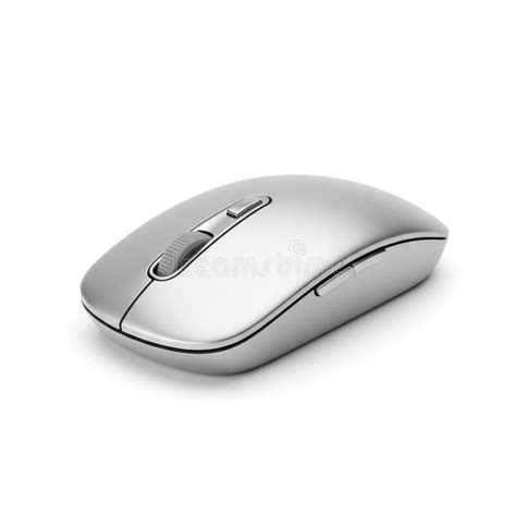 A Sleek Silver Wireless Computer Mouse With An Ergonomic Design It