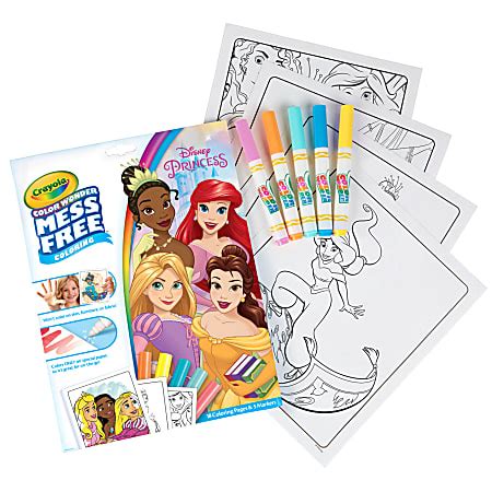 Crayola Color Wonder Mess Free Coloring Pads Markers Princess Office