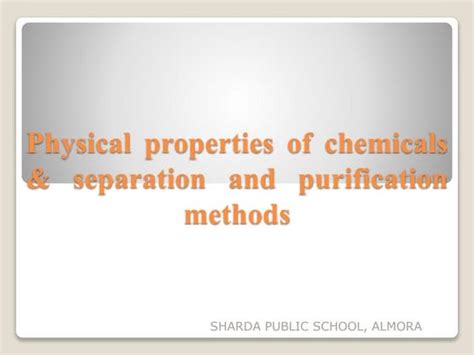 Separation Of Mixtures Ppt Chemistry Science