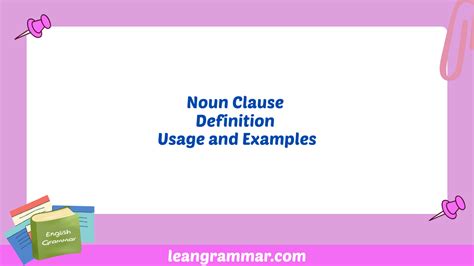 Mastering Noun Clauses Definition Usage And Examples