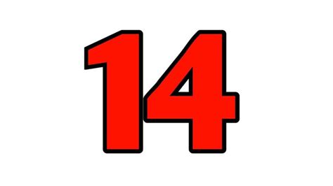 Number 3 In Red Red Number Four Racing Number 4 Number 14