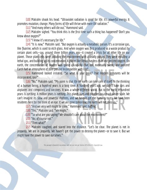 Jurassic Park By Michael Crichton Close Reading Analysis Worksheets And