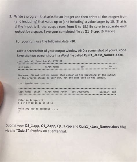 solved 3 write a program that asks for an integer and then