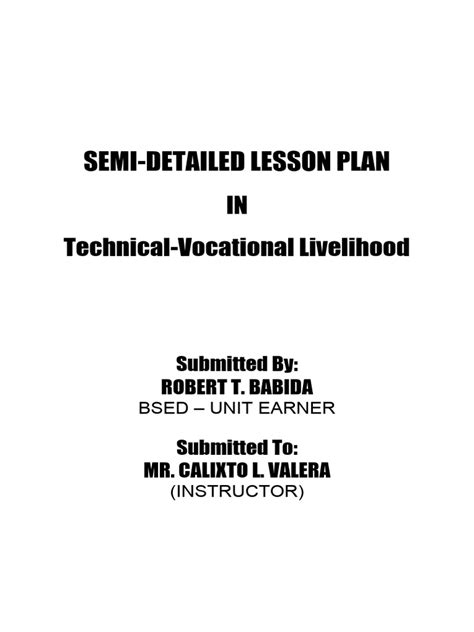 3 types of lesson plan pdf cakes chocolate