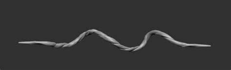 How To Bake A Vine Like Curved Mesh S Normal Maps Solved Polycount