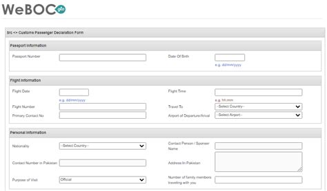 Currency Declaration Form Pakistan Info Omni