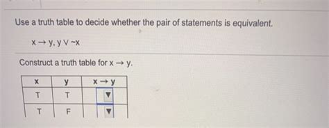 Solved Use A Truth Table To Decide Whether The Pair Of Chegg Com
