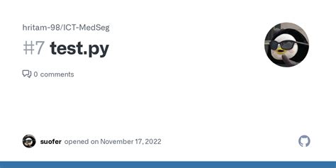 Test Py Issue Hritam ICT MedSeg GitHub